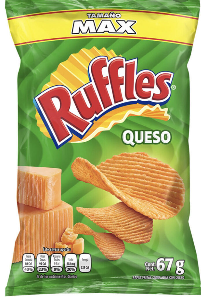Papas Ruffles sabor queso 67 gr – Aguila Azteca